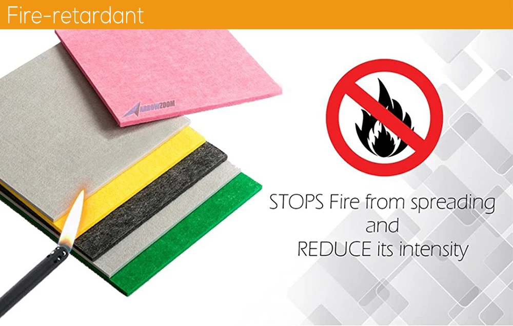 Polyester Acoustic Panels Wall Lime Green Sound Proof Panel Bass ...