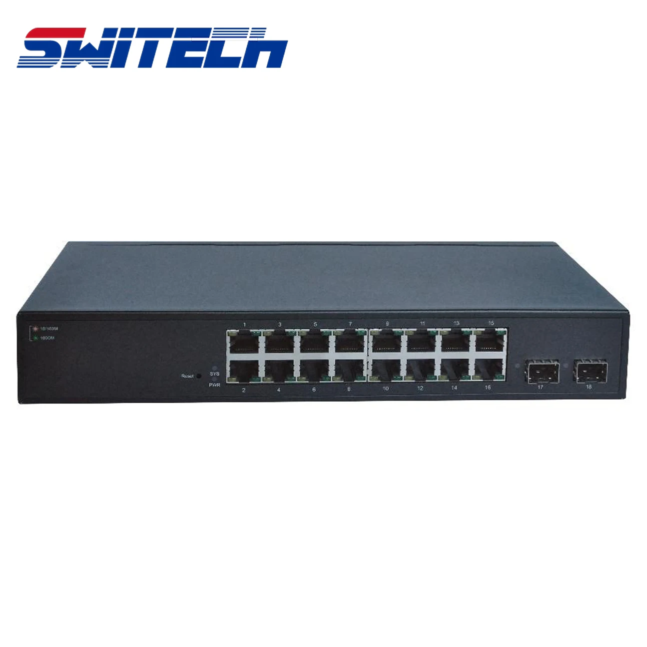 L2 Management Switch 16*10/100/1000base-trj45 And 2*giga Sfp Optical ...
