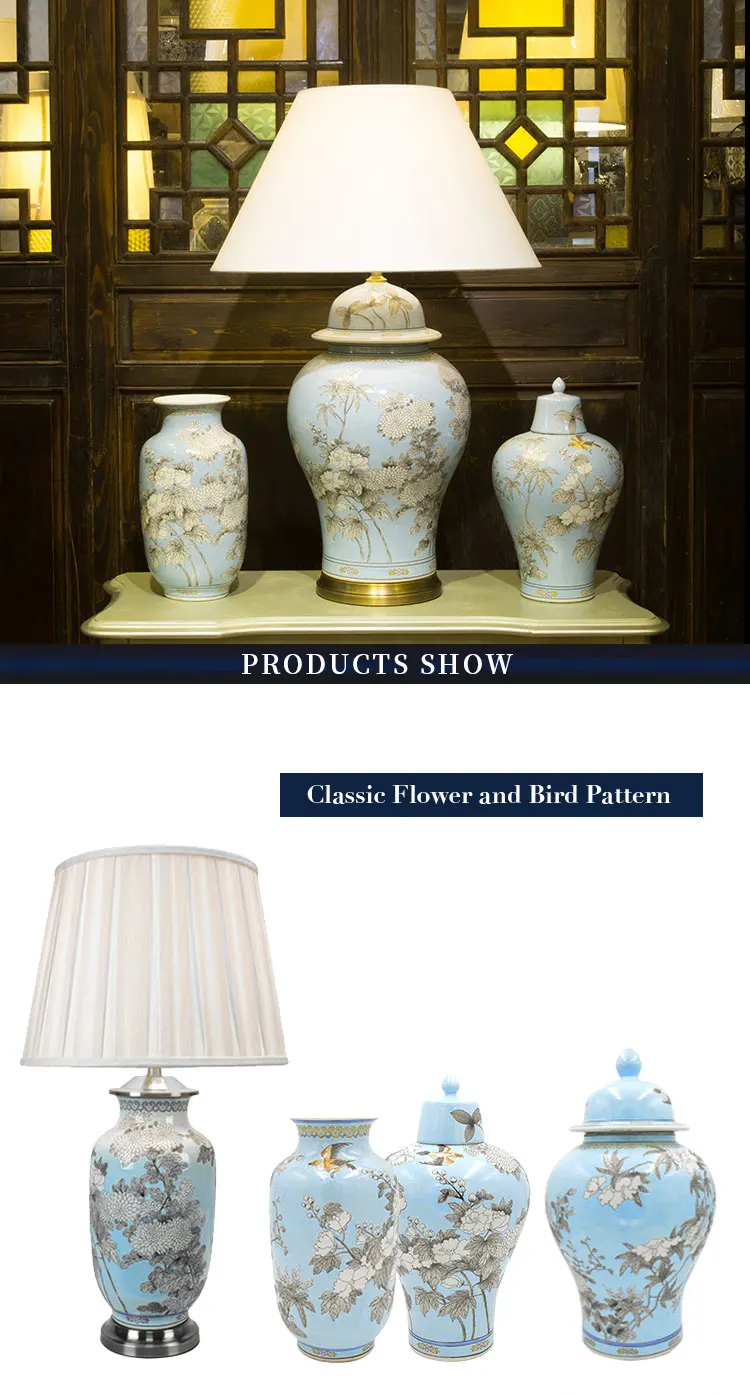 Vintage Ginger Jar - Ceramic Artware with Blue Design