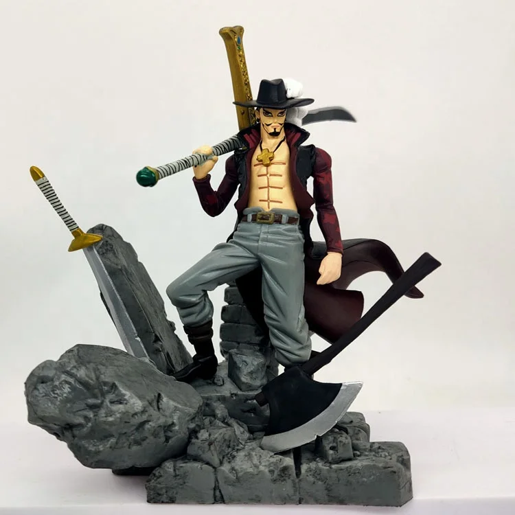 One Piece Dracule Mihawk With Sword Collection Anime Model Toy For ...