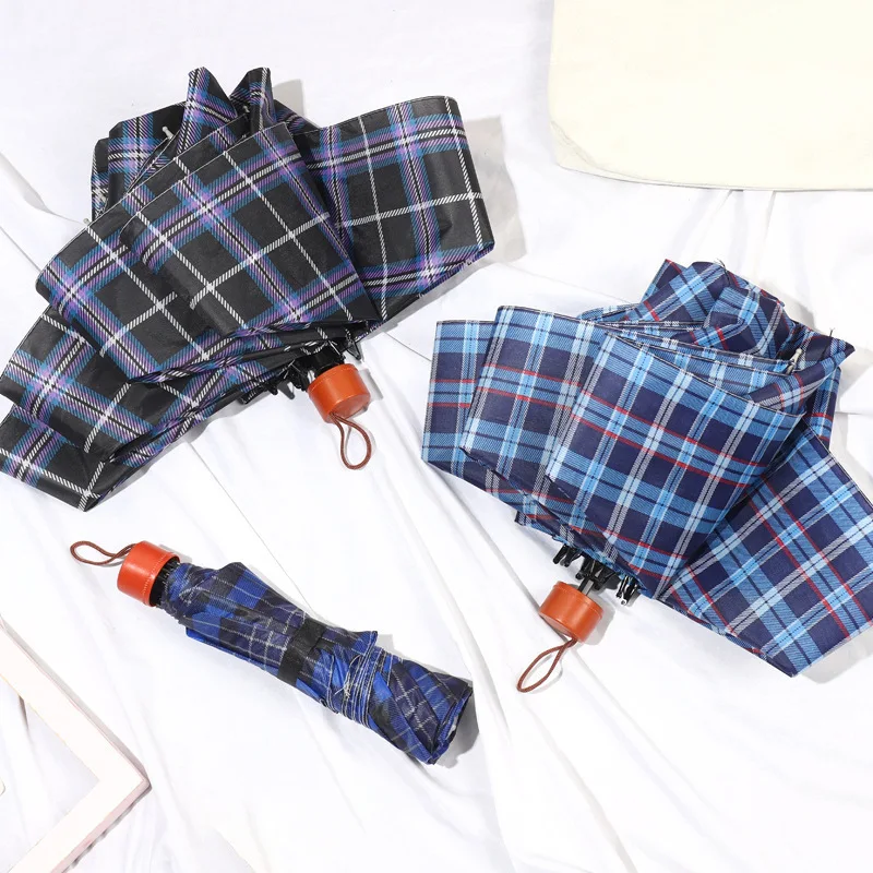 Mu Automatic Triple Folding Can Rotate Led Flashlight Umbrellas ...