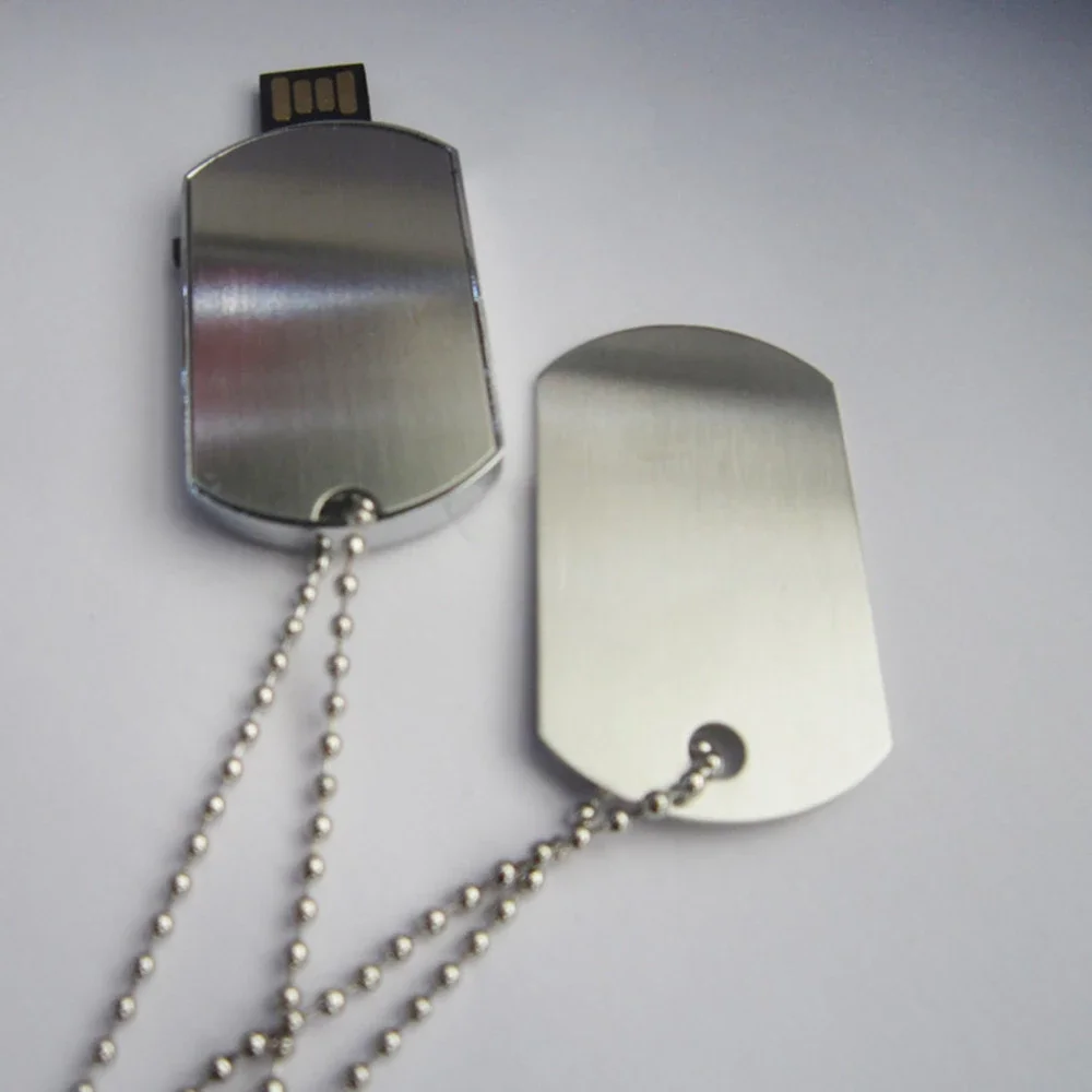 Custom Logo 2.0 Usb Dogtag Memory Stick 1gb-32g Silver Metal Military ...