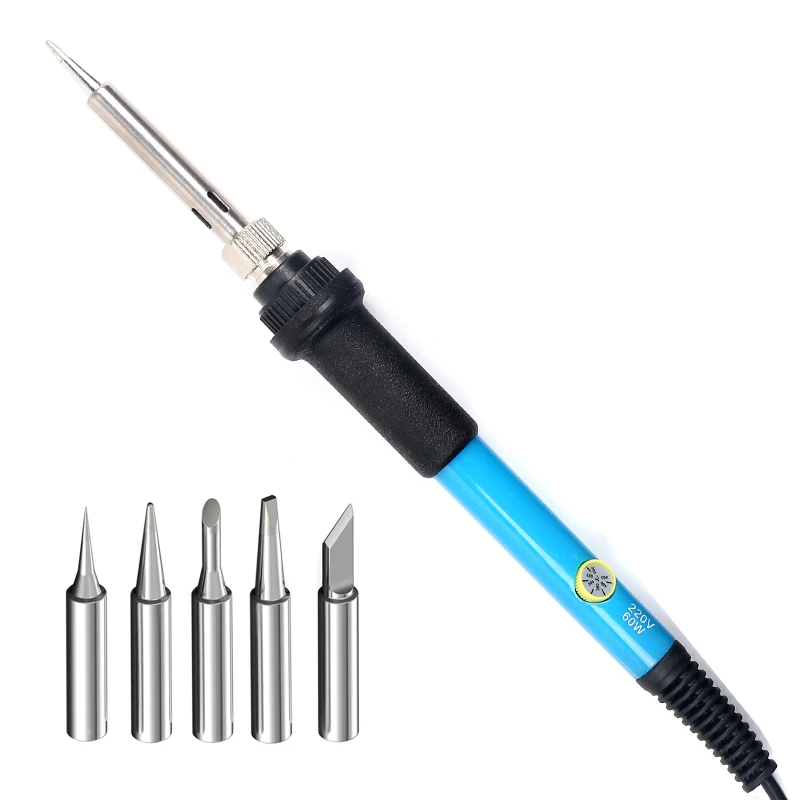 Blue 60W Adjustable Temperature Solder Handle Soldering Iron 110V US ...