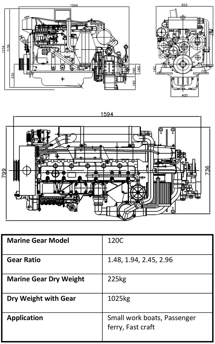 D683zlca3b Sdec 300hp Shanghai Inboard Turbocharged Intercooled Diesel ...