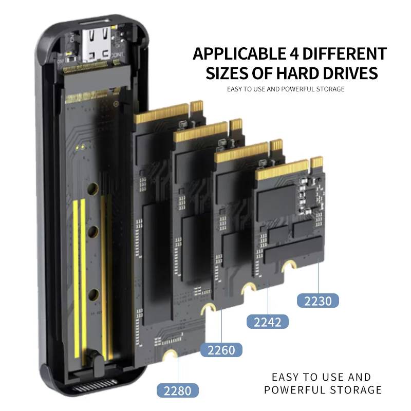 Aluminum M.2 Solid State Hard Drive Housing Supports Ngff Ssd Metal ...