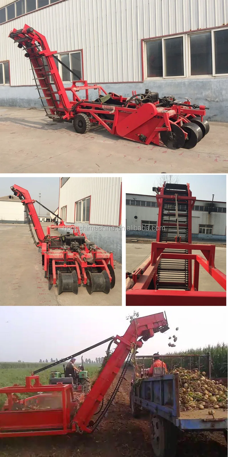 Automatic 2 Rows Potato Combine Harvester - High Efficiency