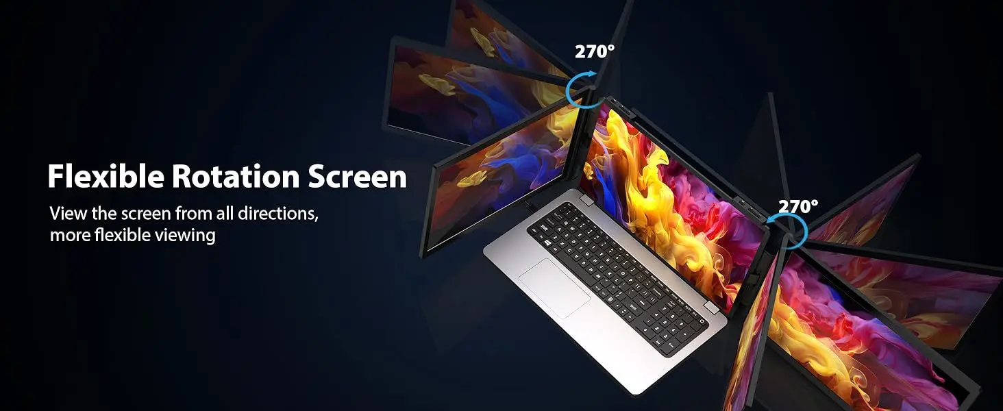 14-Inch Dual Screen Portable IPS Laptop Monitor Foldable Peripheral ...