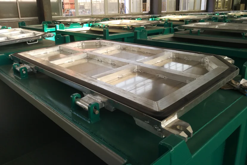 Offshore Drilling Cutting Mud Skip With Aluminum Lid Dnv 2.7-1 Iso10855 ...