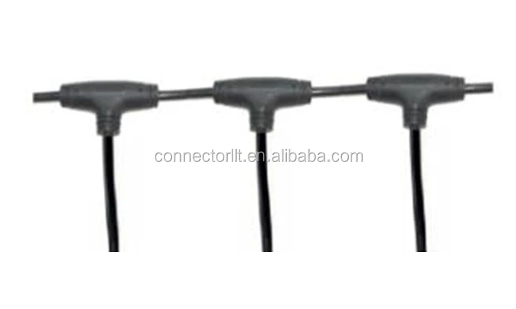 Ip68 T Type Cables And Connectors 3 Way Waterproof Electrical ...