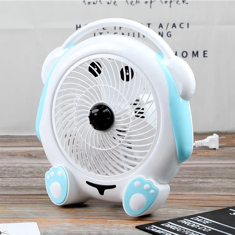 10 Inch Cartoon Plastic Round Box Desk Fans For Handle - Buy Box Desk ...