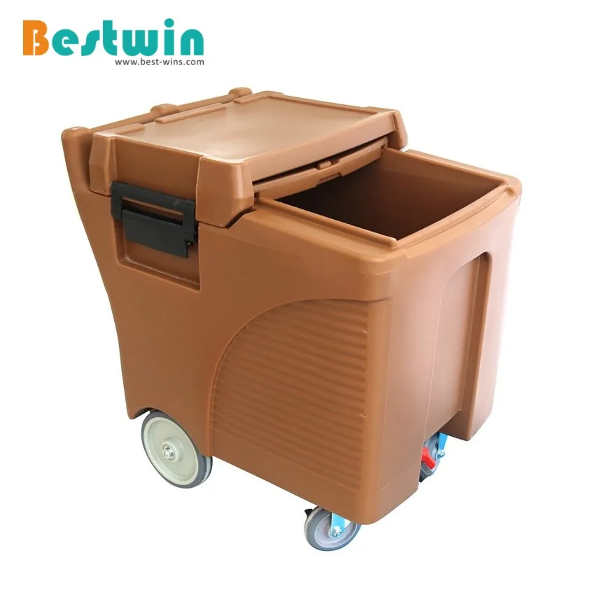 125 Liter Plastic Pe Ice Cube Caddy Ice Storage Container With Castors ...