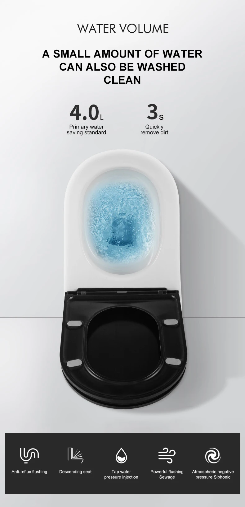 Pulsed Electromagnetic Toilet Intelligent Closestool Siphonic One Piece ...