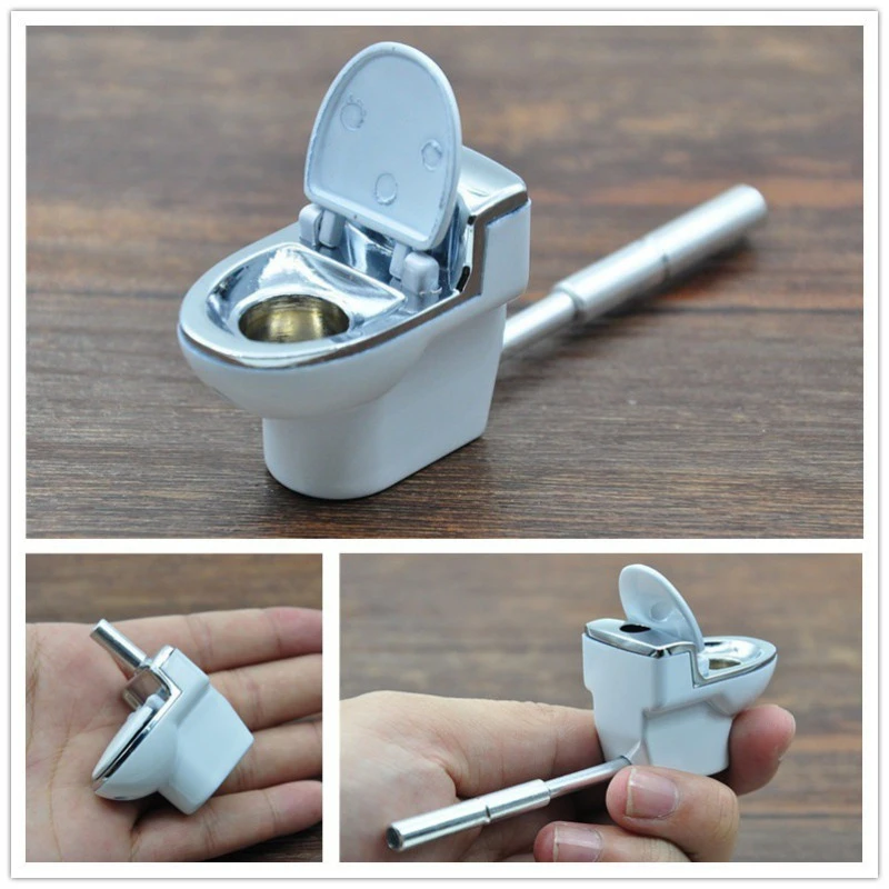 High Grade Quality Toilet Model Metal Pipes Weed / Tobacco / Smoking ...