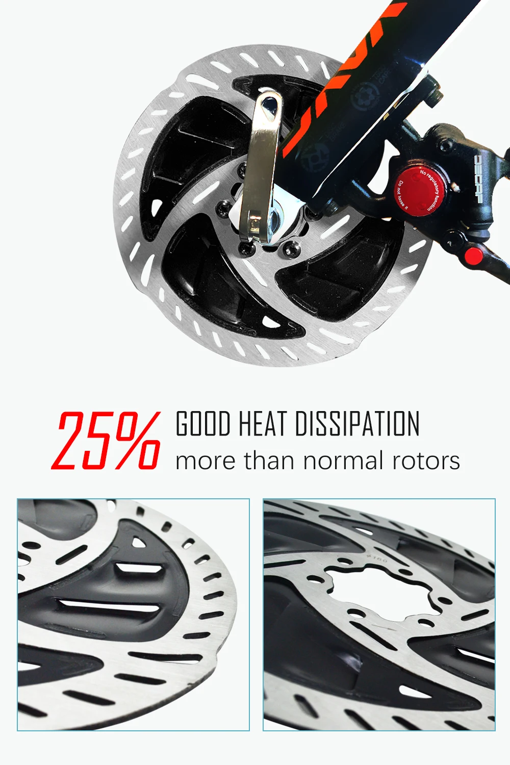 MTB Mountain Bike Cooling Fin Disc Brake Rotor 160mm
