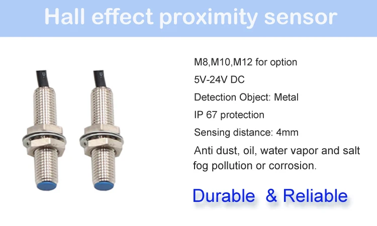 M8 NPN Proximity Sensor - Hall Effect for Speed Detection