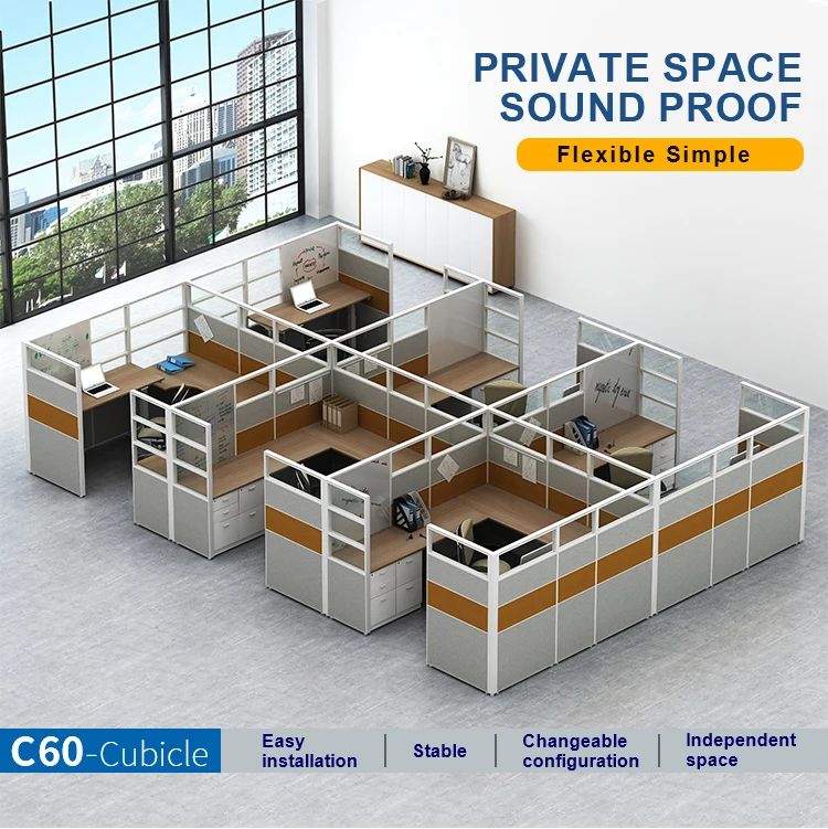 Workstation Secretary Cubicles Preconfigured Sale Modern Office Cubicle ...