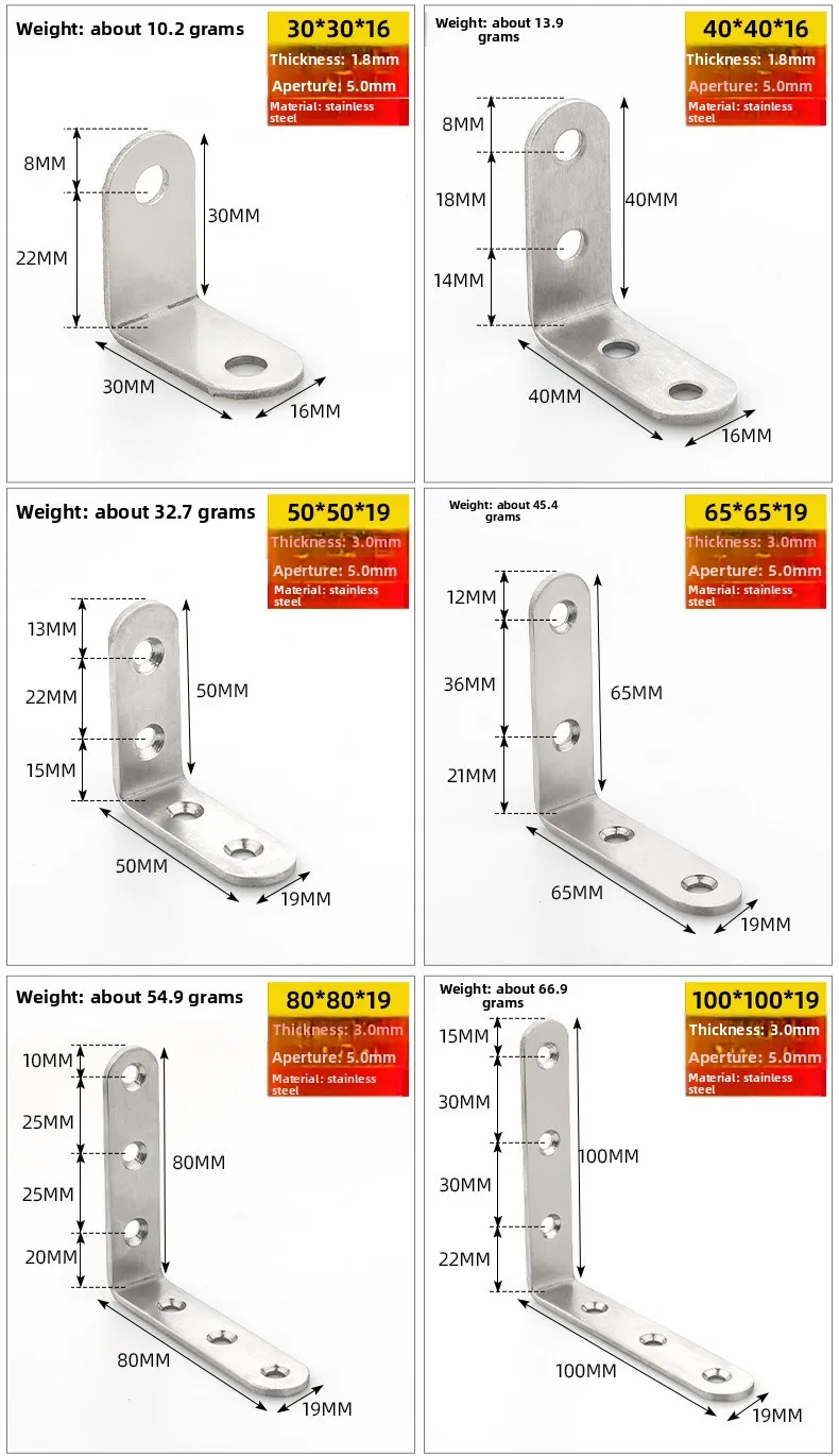 90 Degree Right Angle Triangle Stainless Steel L-Shaped T Iron Plate ...
