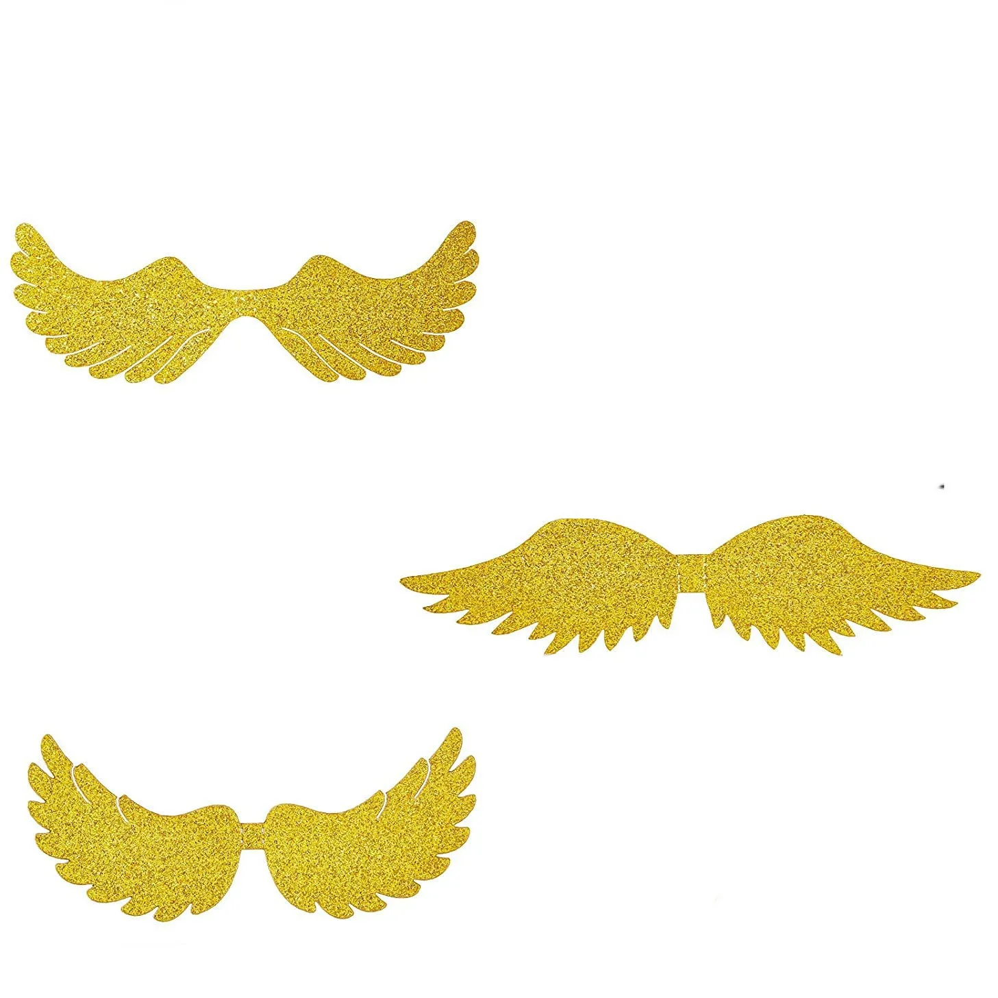 Golden Paper Angel Wings Chocolate Cake Decoration Insert with Glue for ...