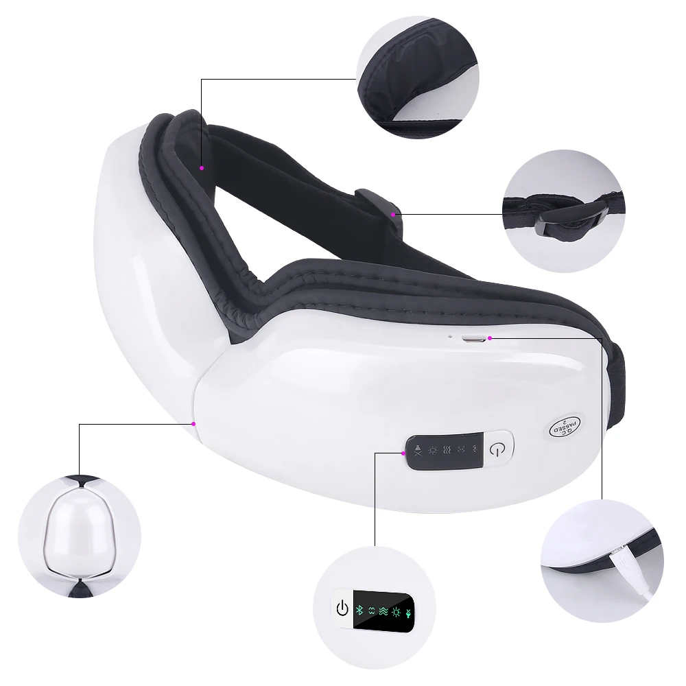 Stress Relieve Eye Massager Machine with Vibration & Heating