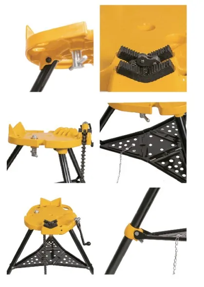 Aluminum Pipe Tri-stand Chain Vise 1/8inch To 6inch Pipe Holding Stand ...