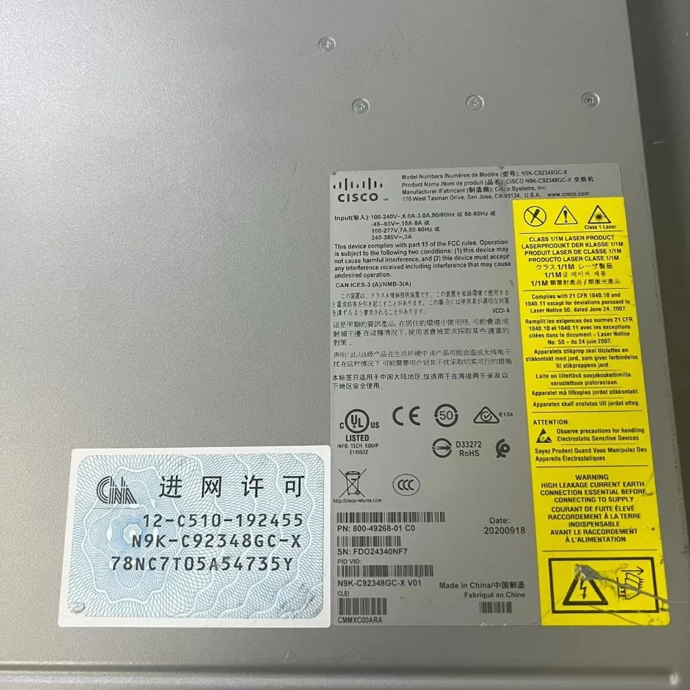 Ethernet Switch N9k-c92348gc-x - Buy Ipv4/ipv6 Dhcp Mac Mstp 100ge 40ge ...