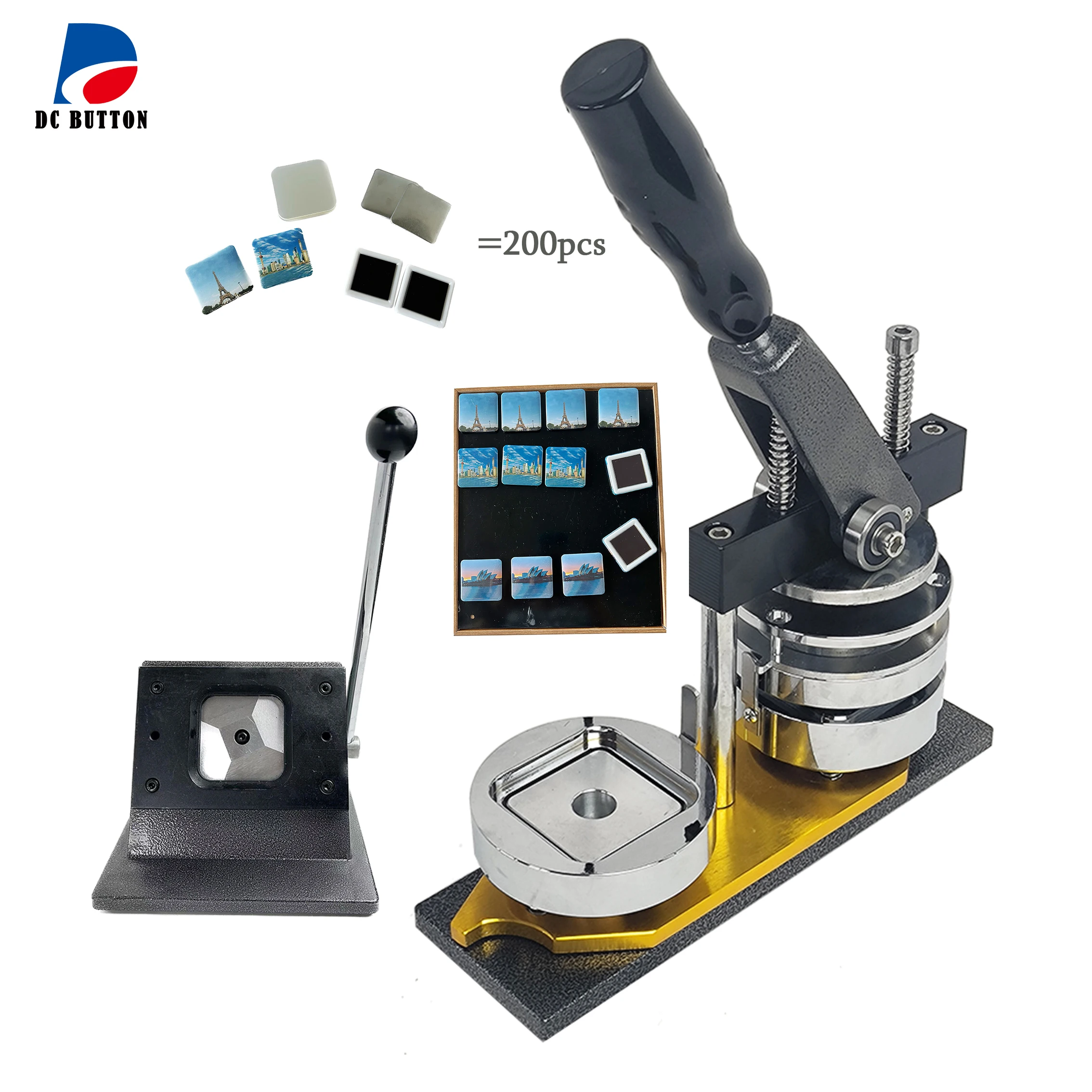 Square 50*50MM Button Making Machine - Manual & Efficient