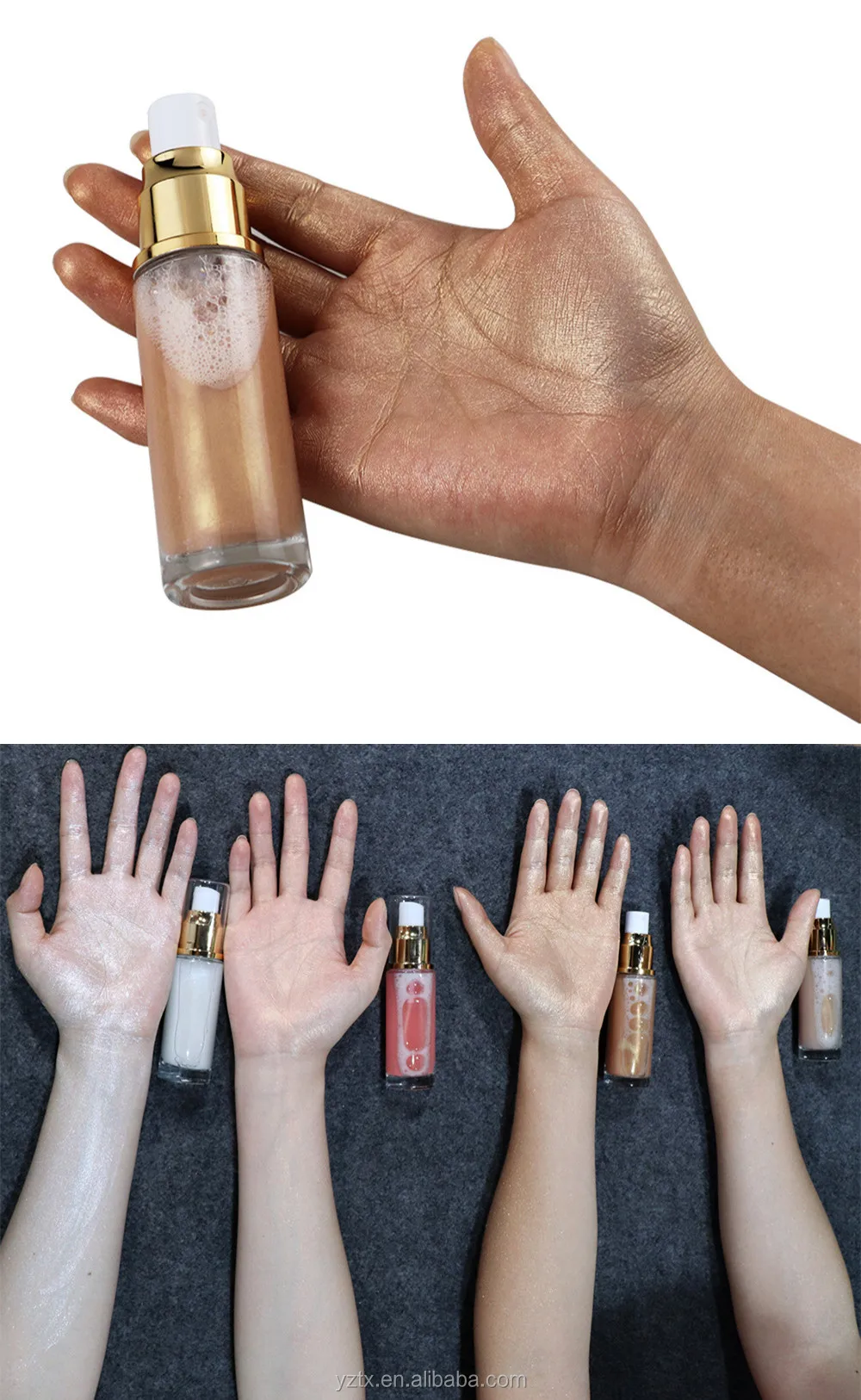 Long-Lasting Waterproof Mineral Liquid Highlighter Spray Glitter Makeup ...