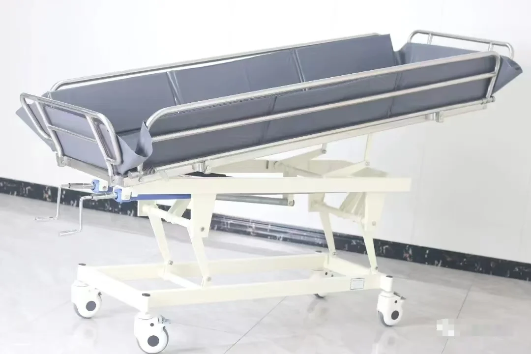 Adjustable Multi-Function Medical Shower Bed for Hospitals