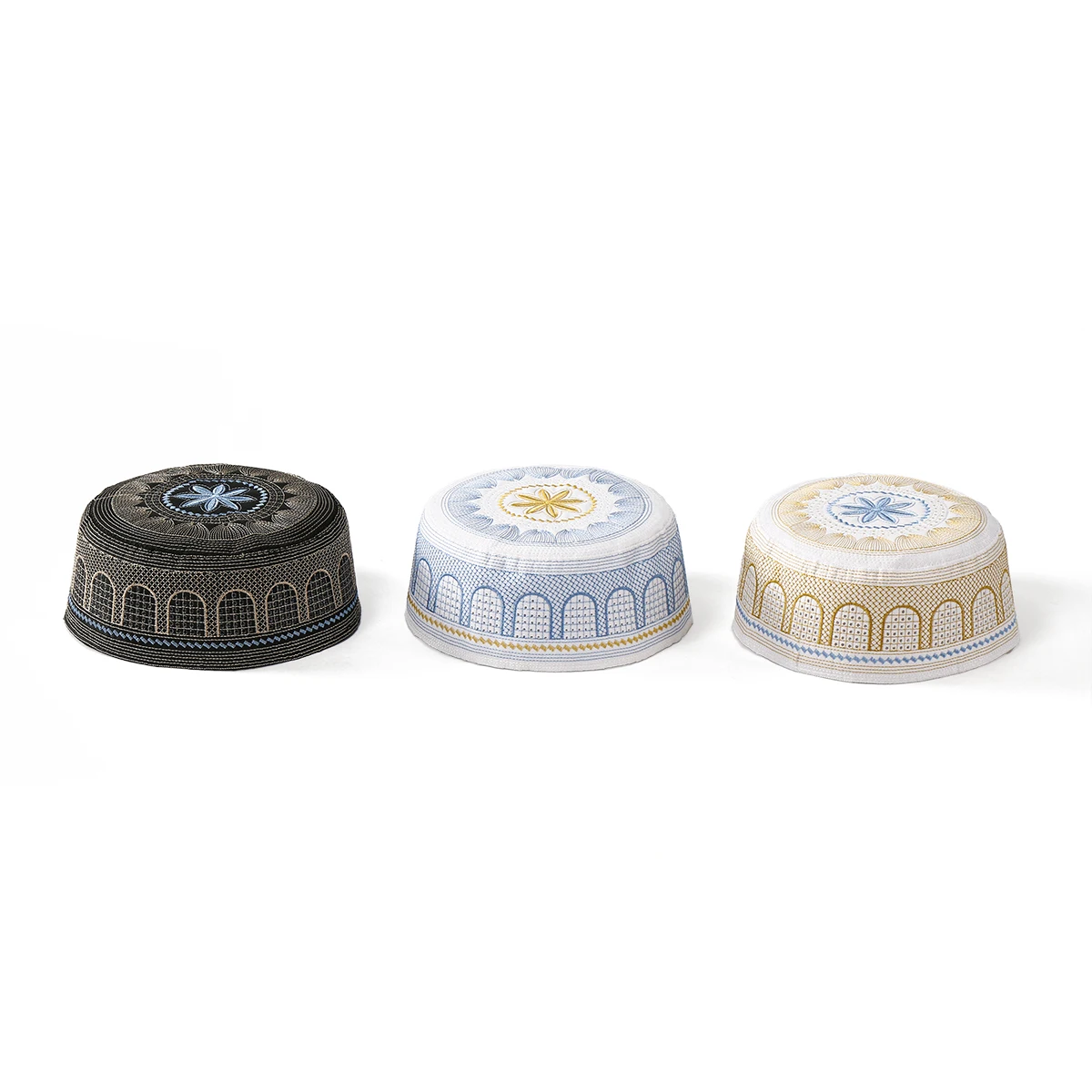 Islamic Muslim Caps for Men Prayer Church Breathable Kufi Skull Caps ...