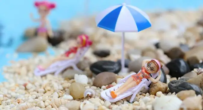 Beach Style Cheongsam Girls Figures - Perfect Bikini Ornament