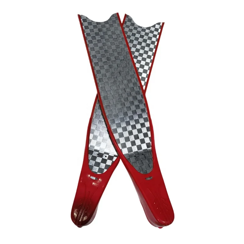 Free Diving Fins Diving Long Fins Red Foot Pocket Pure Carbon Silver ...