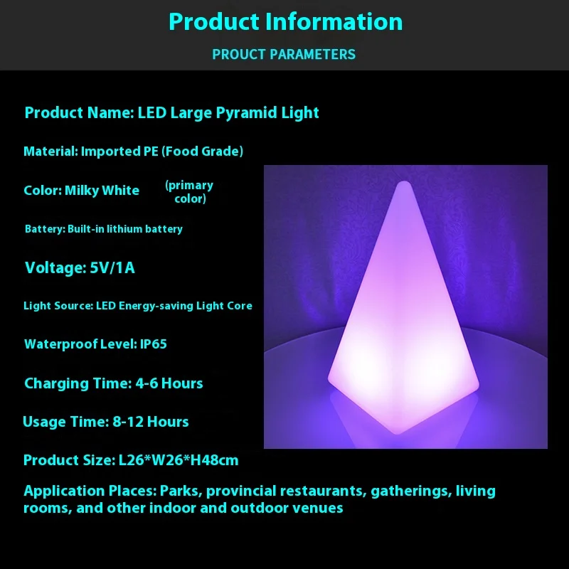 Great Pyramid LED Color-Changing Stamp Light for Outdoor Shopping Mall ...