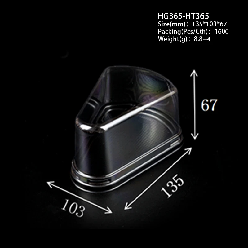 Clear Single Slice Pie Cheesecake Container With Lid Clear Plastic ...