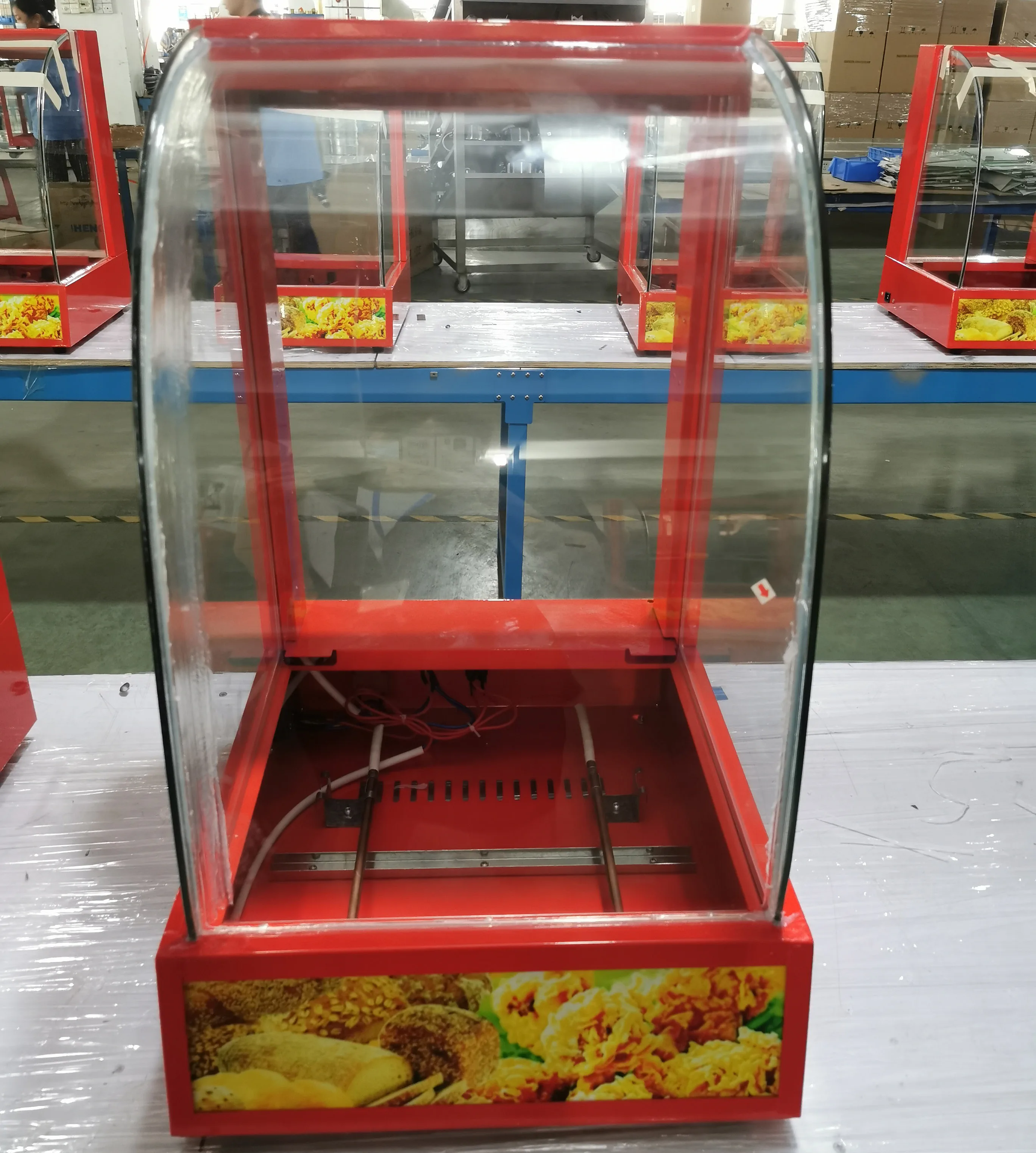Red Color Fried Chicken Food Display Warmers Food Warmer Display ...