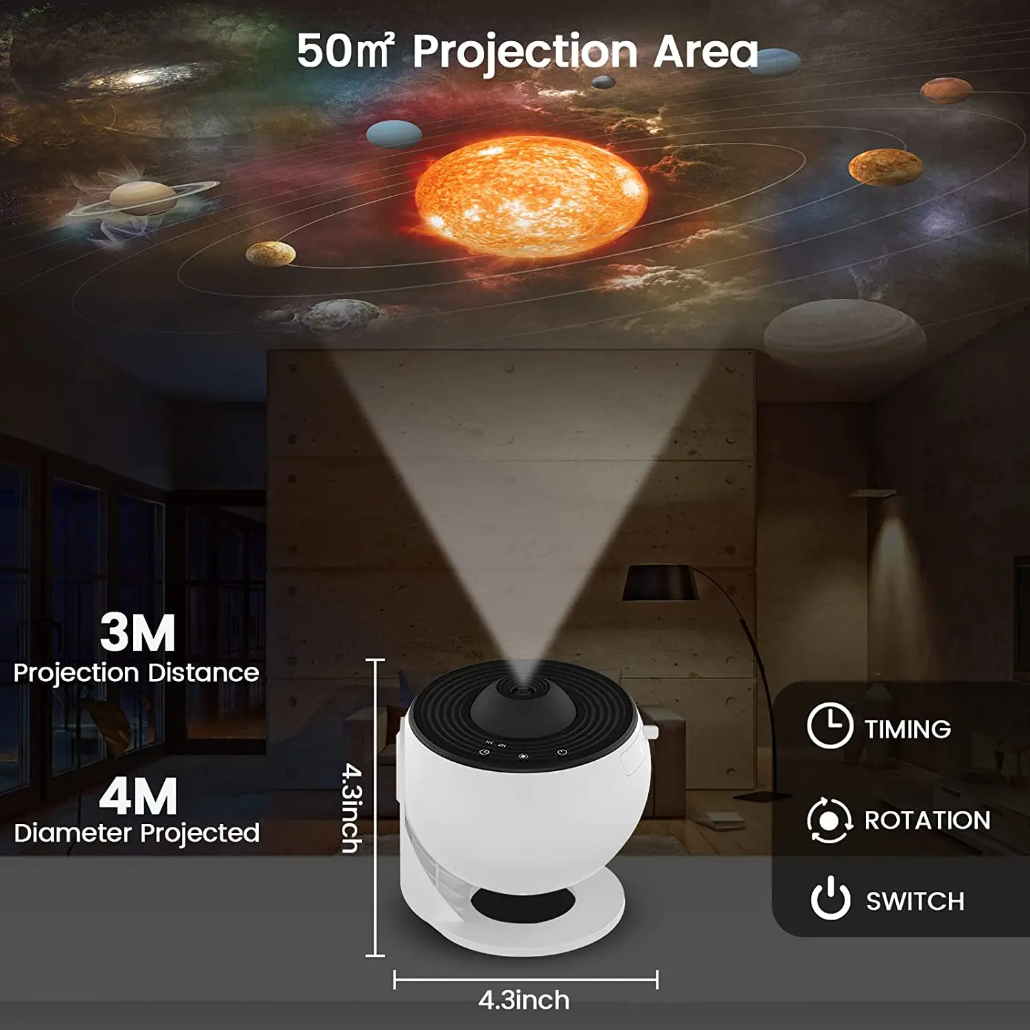 2023 New Globe Rocket Astronaut 12-in-1 Planetarium Projector - 360 ...