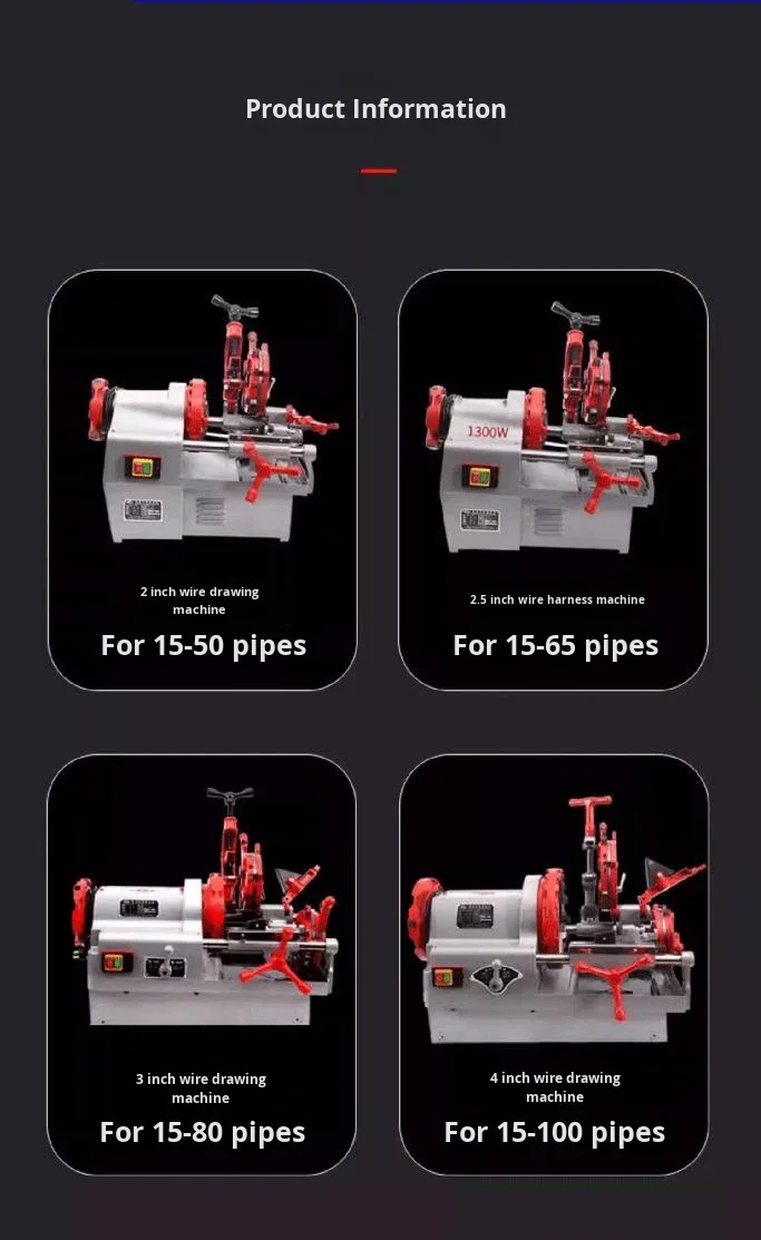 Z3T-N150 DN65-150 Electric Steel Pipe Threading Machine 380V 6Inch ...
