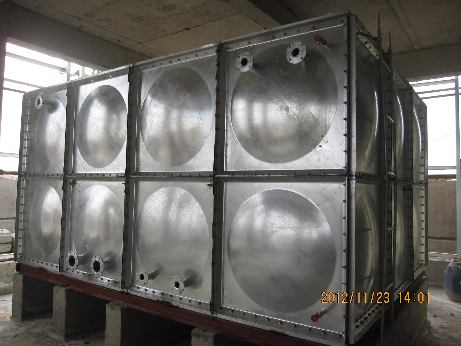 100,000 Liters Hot Dip Galvanized HDG Steel Panels Bolted Assembled ...