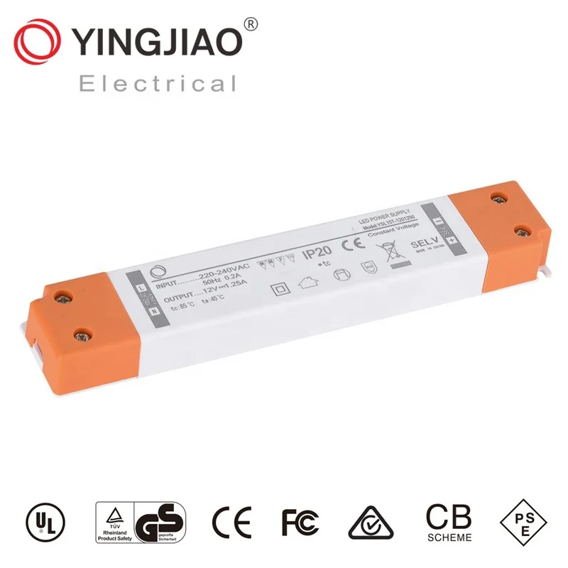 Yingjiao Factory Customize Line Type Slim LED Power Supply 12V 24V ...