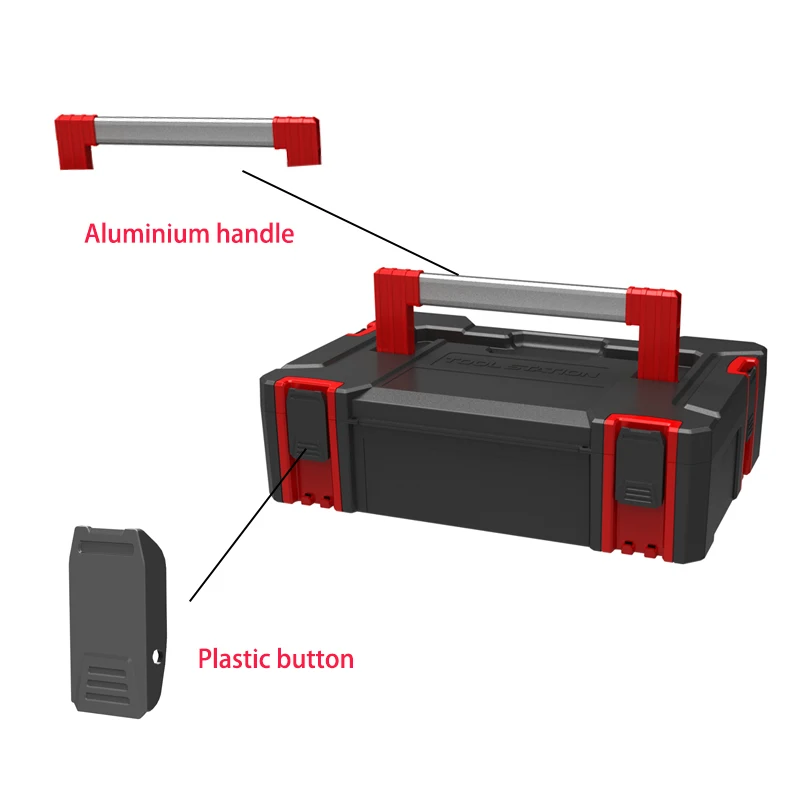 Vertak Abs Plastic Stackable Tool Case Aluminium Handle Roller Cabinet Box Set - Buy Plastic ...