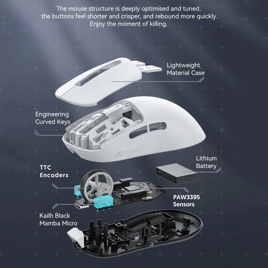 Alibaba Online Shopping Attack Shark X3 Mouse PAW3395 Suitable E-sports ...