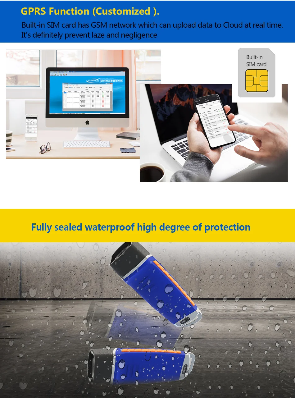 Rfid Waterproof Patrol Checkpoint Guard Tour Patrol RFID 125KHz Check ...