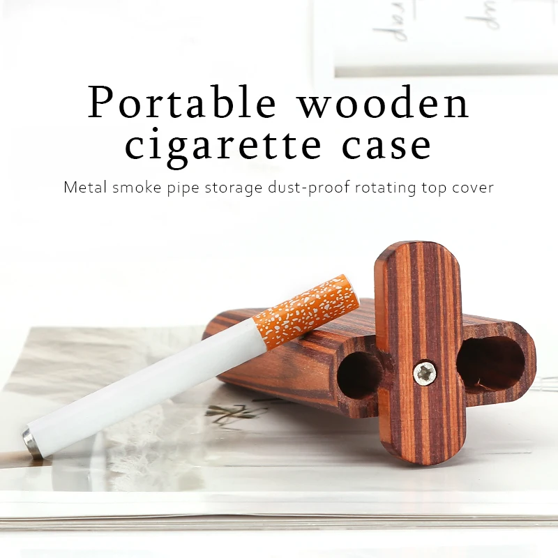 Erliao Wood Dugout Ceramic Pink One Hitter Pipe Smoking Aluminum Alloy ...