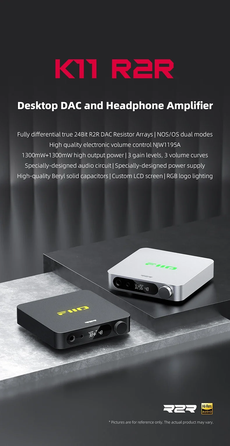 Fiio K11 R2R Mini HIFI DAC Headphone Amplifier - 6.35mm Balanced