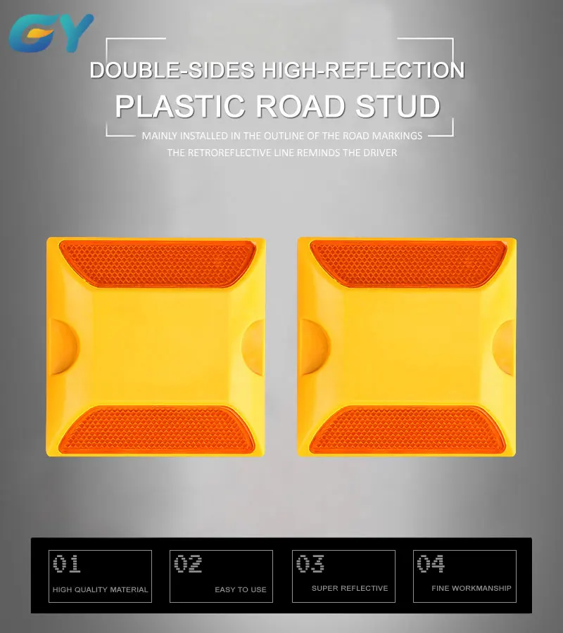 Road Safety Equipment Abs Plastic Road Marker,Traffic Safty Reflective ...