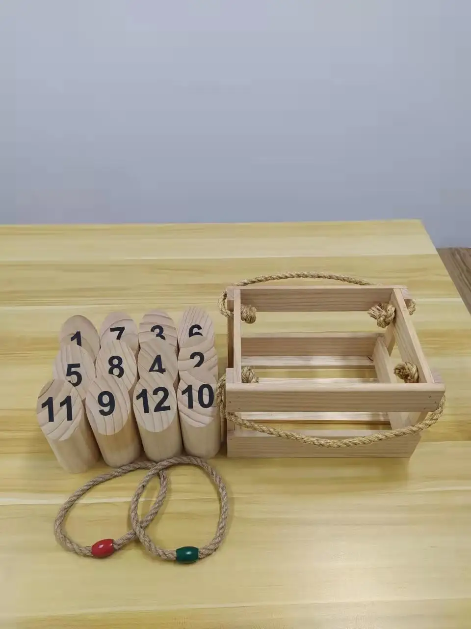 Outdoor Wooden Stick Toss And Ring Game In Backyard And Lawn For Kids ...