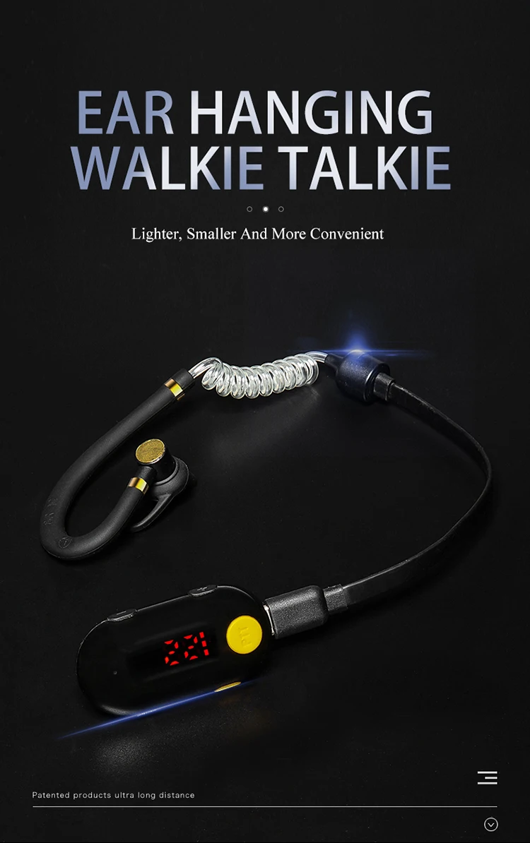 Mini Ear Hanging Walkie Talkie Headset Stable signal Reception T-M9 ...