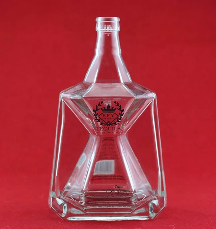 Handmade 750ml Vodka Triangle Wine Shaped Glass Bottles Heterogenic ...