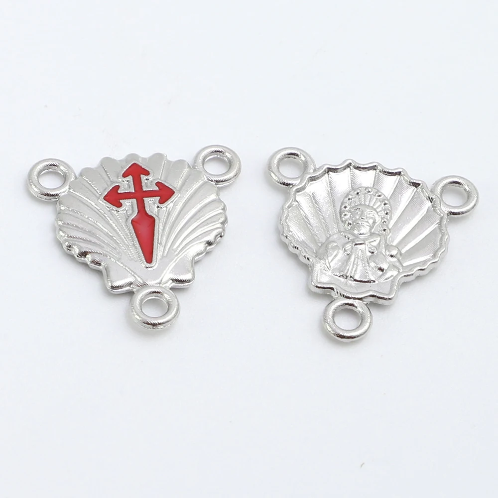 Saint James the Apostle Scallop Shell Rosary Centerpiece