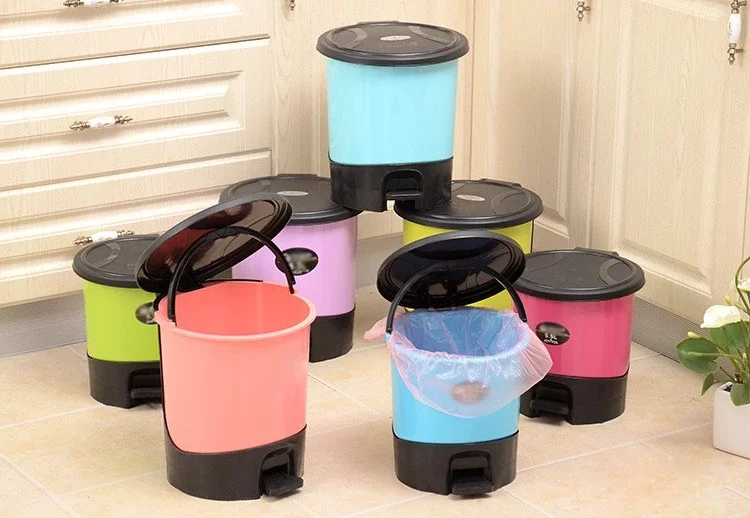Cost-effective Plastic Dustbin For Home Kitchen Hotel Cute Pink ...