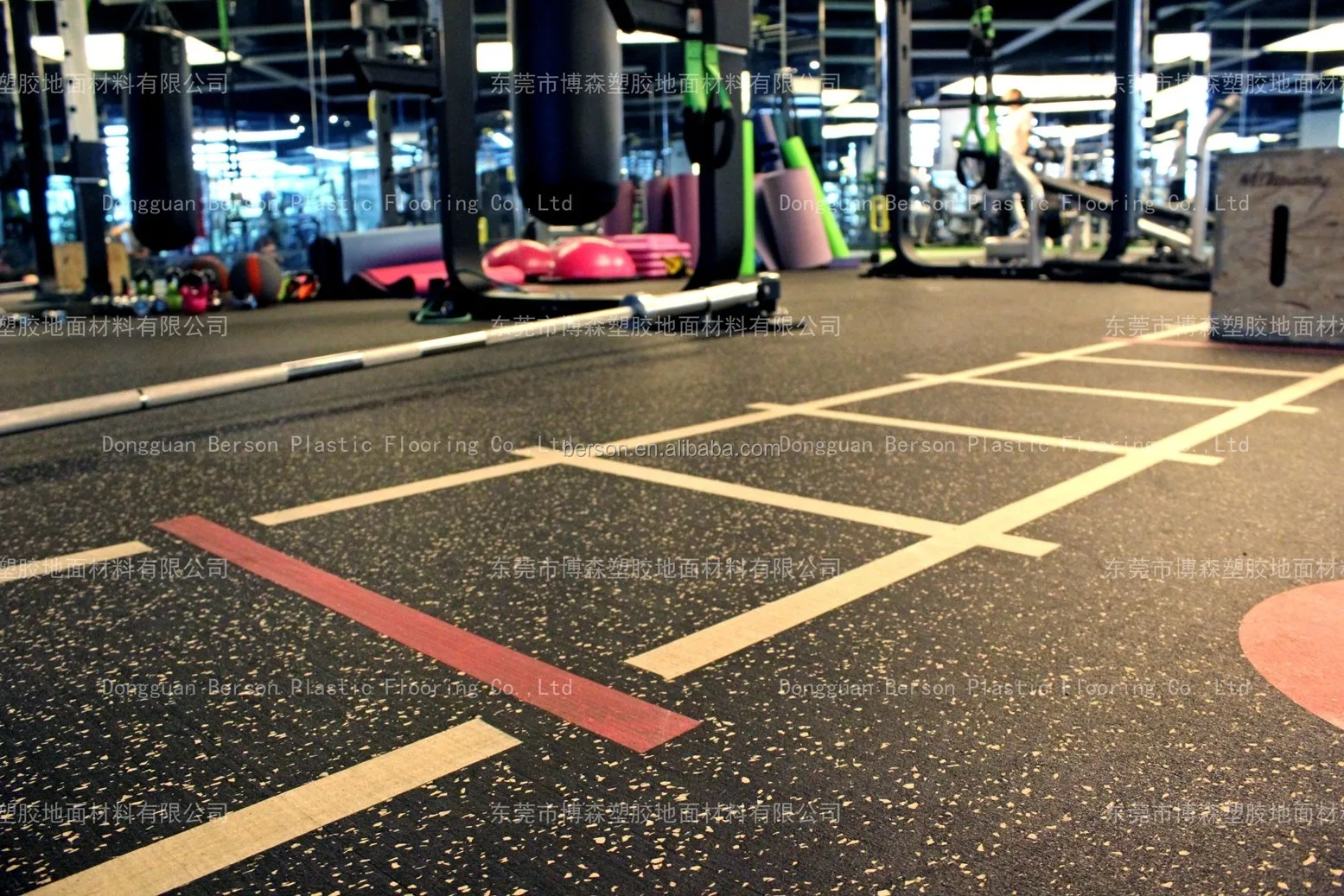 Recycled Sbr Edpm Gym Floor Designed For Fitness 15mm Gym Rubber ...